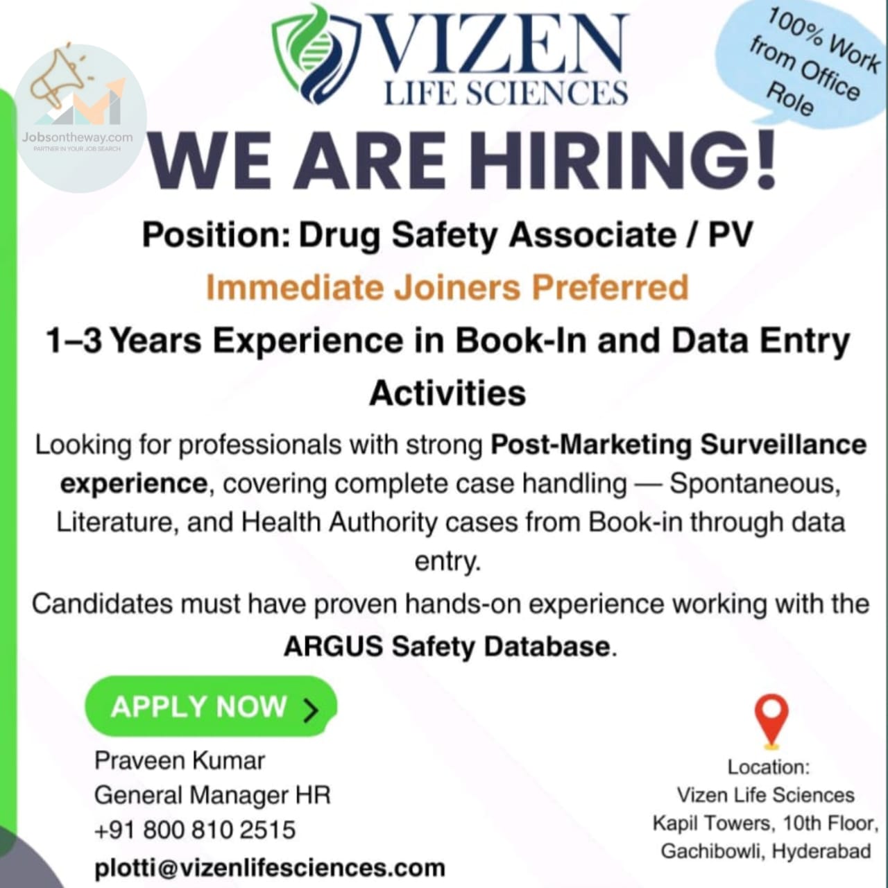 🌟Exciting Opportunity for Drug Safety Associates - Jobs On The Way
